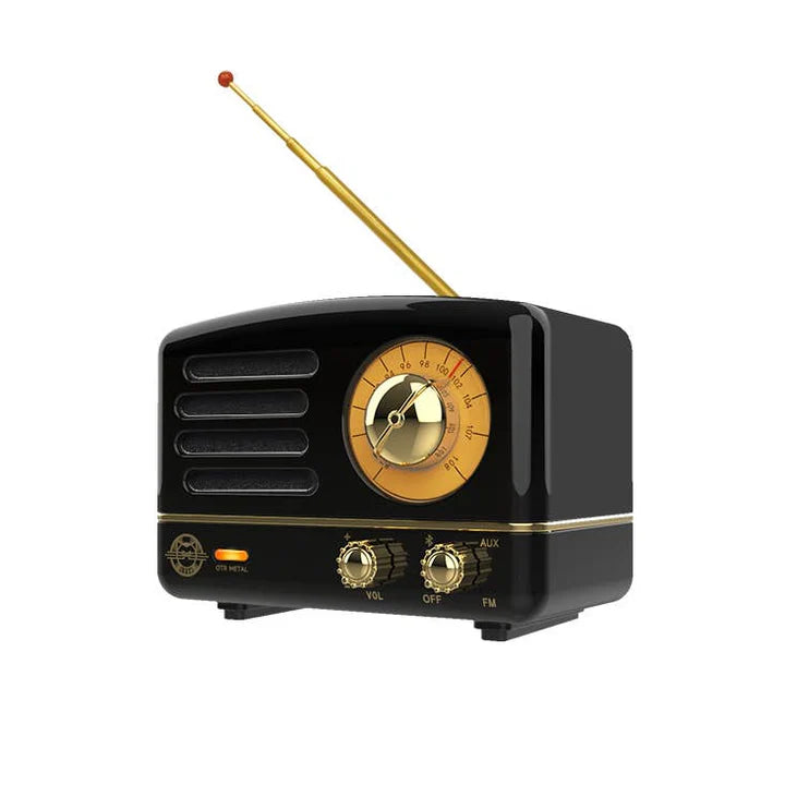 Metal Black Retro Mini Radio / Bluetooth Speaker | The New York Public ...