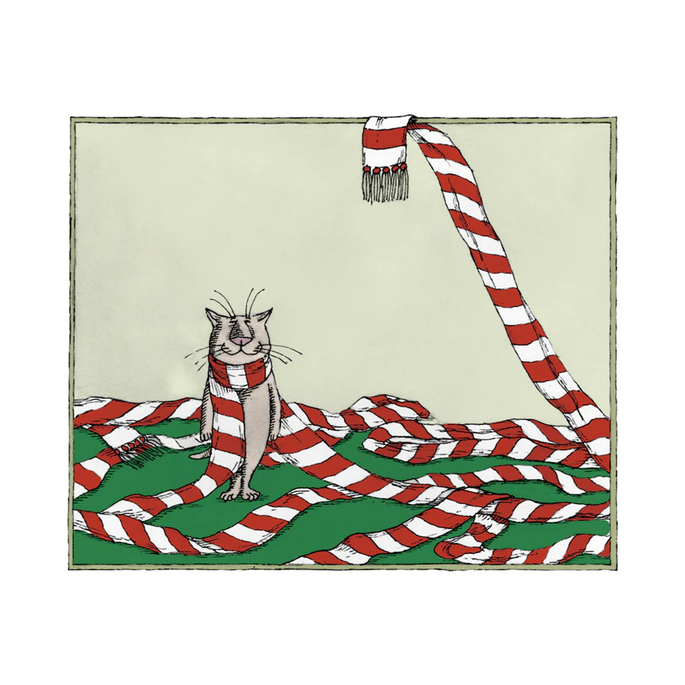 Edward Gorey: Scarf Cat Holiday Cards | The New York Public Library Shop