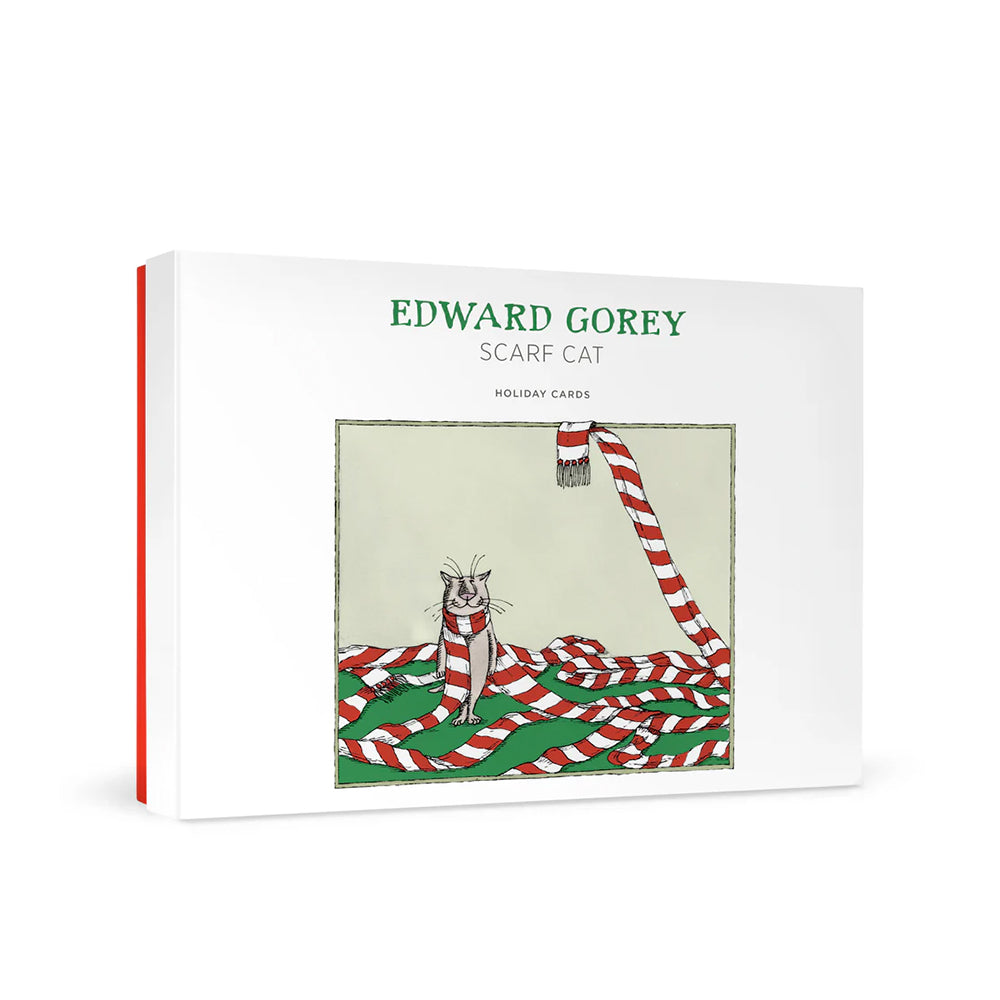 Edward Gorey: Scarf Cat Holiday Cards | The New York Public Library Shop