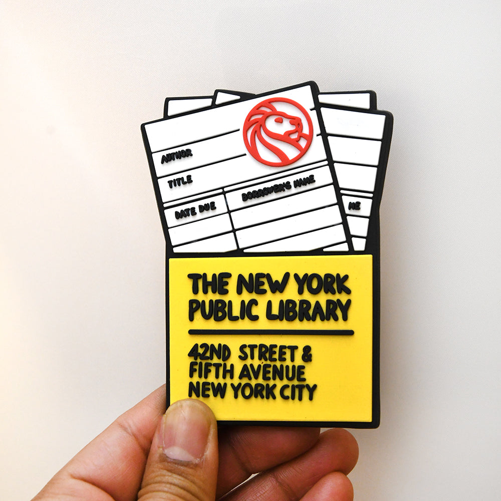 NYPL Library Card Rubber Magnet | The New York Public Library Shop